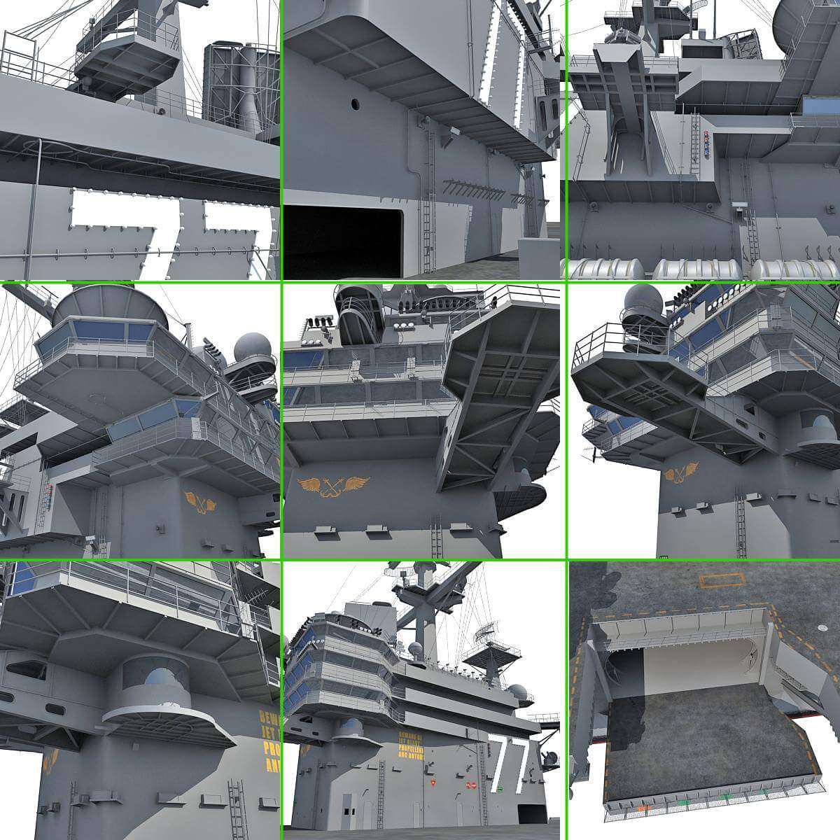 CVN 77 Aircraft Carrier - 3D Model by 3D Horse