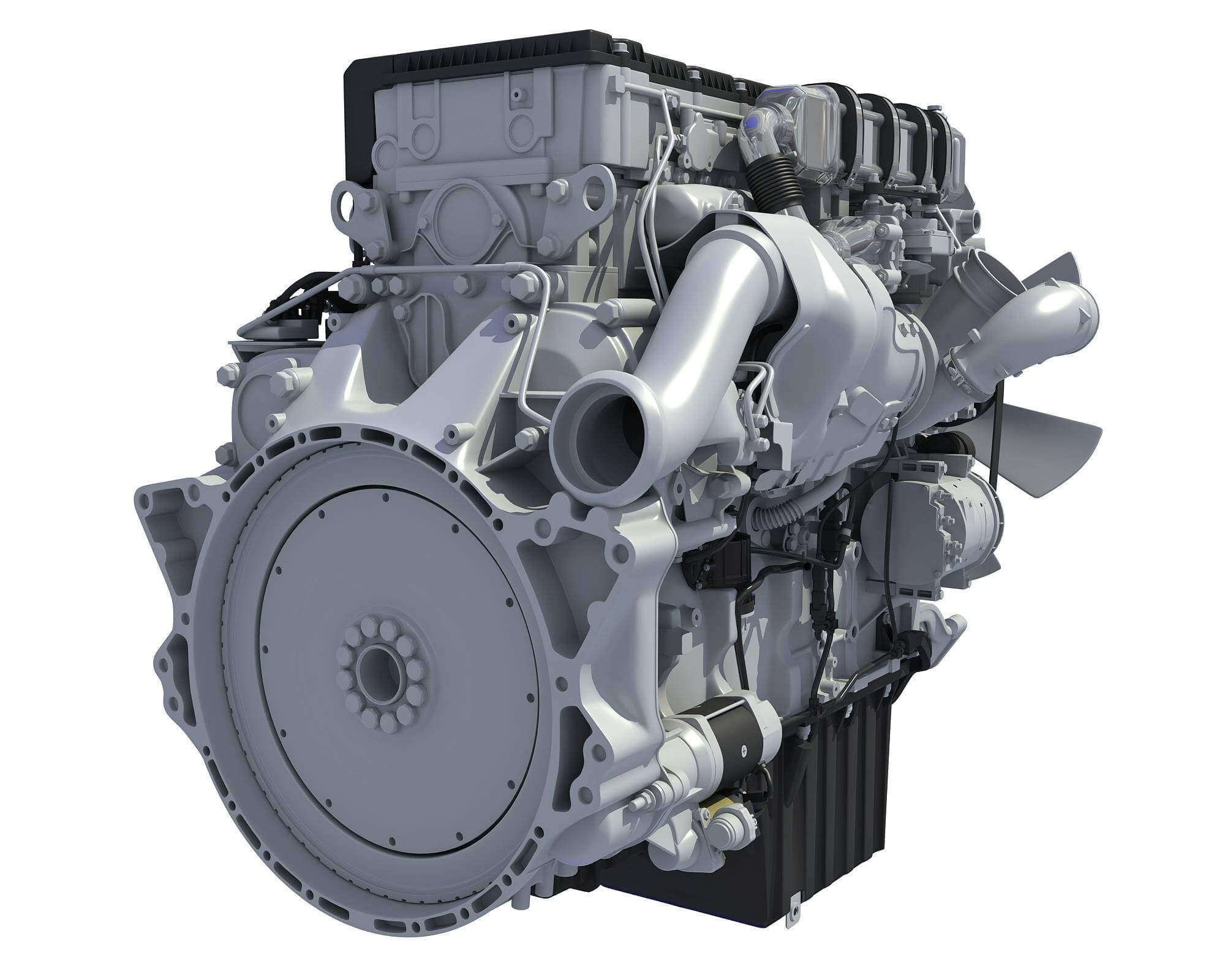 Detroit DD16 Truck Engine - 3D Model by 3D Horse