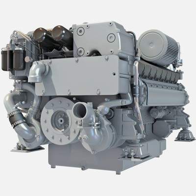 Diesel Marine Ship Engine - 3D Model by 3D Horse