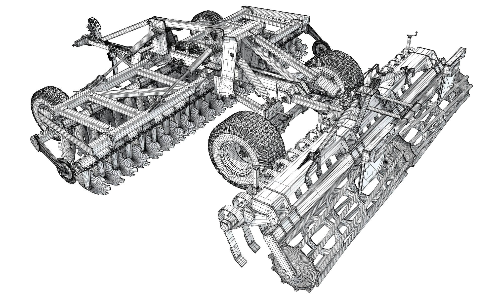 Disc Harrow - 3D Model by 3D Horse