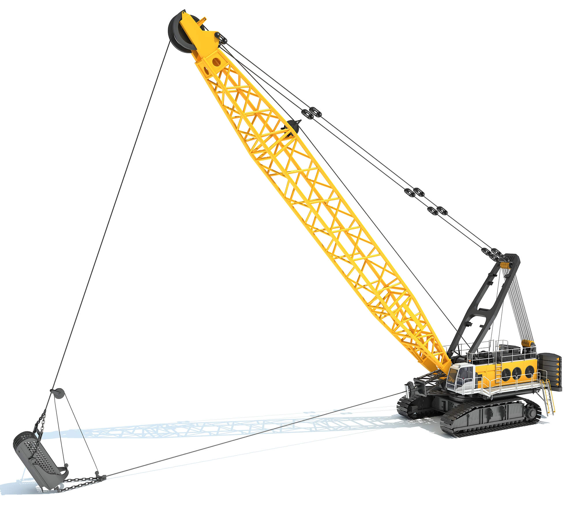 Dragline Excavator Mining Construction Machinery - 3D Model by 3D Horse