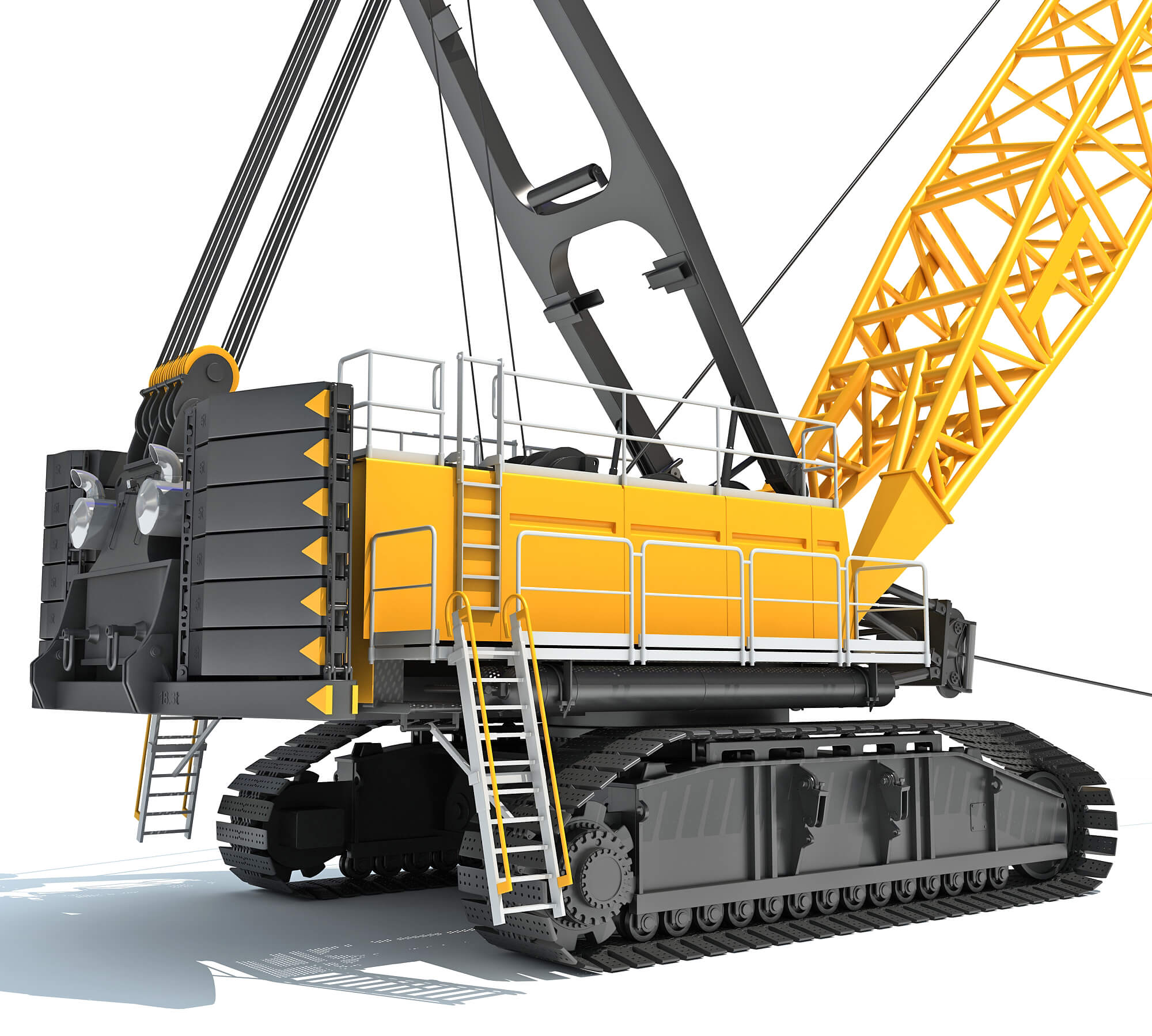 Dragline Excavator Mining Construction Machinery - 3D Model by 3D Horse