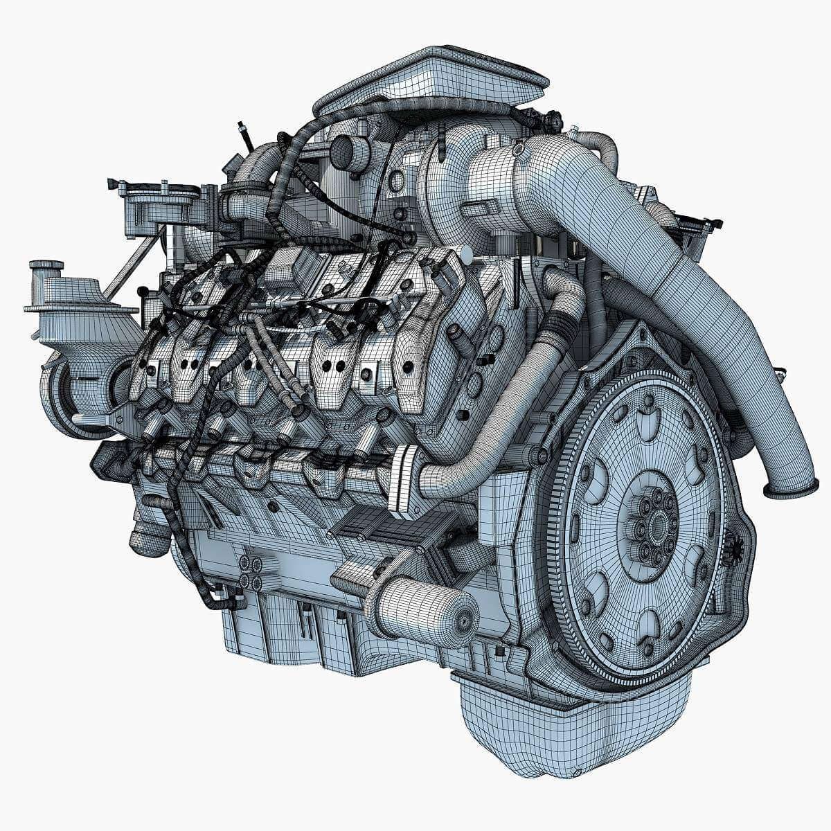 Duramax V8 Engine - 3D Model by 3D Horse