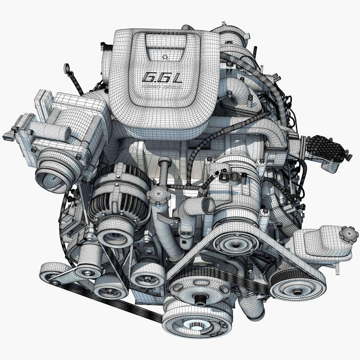 Duramax V8 Engine - 3D Model by 3D Horse