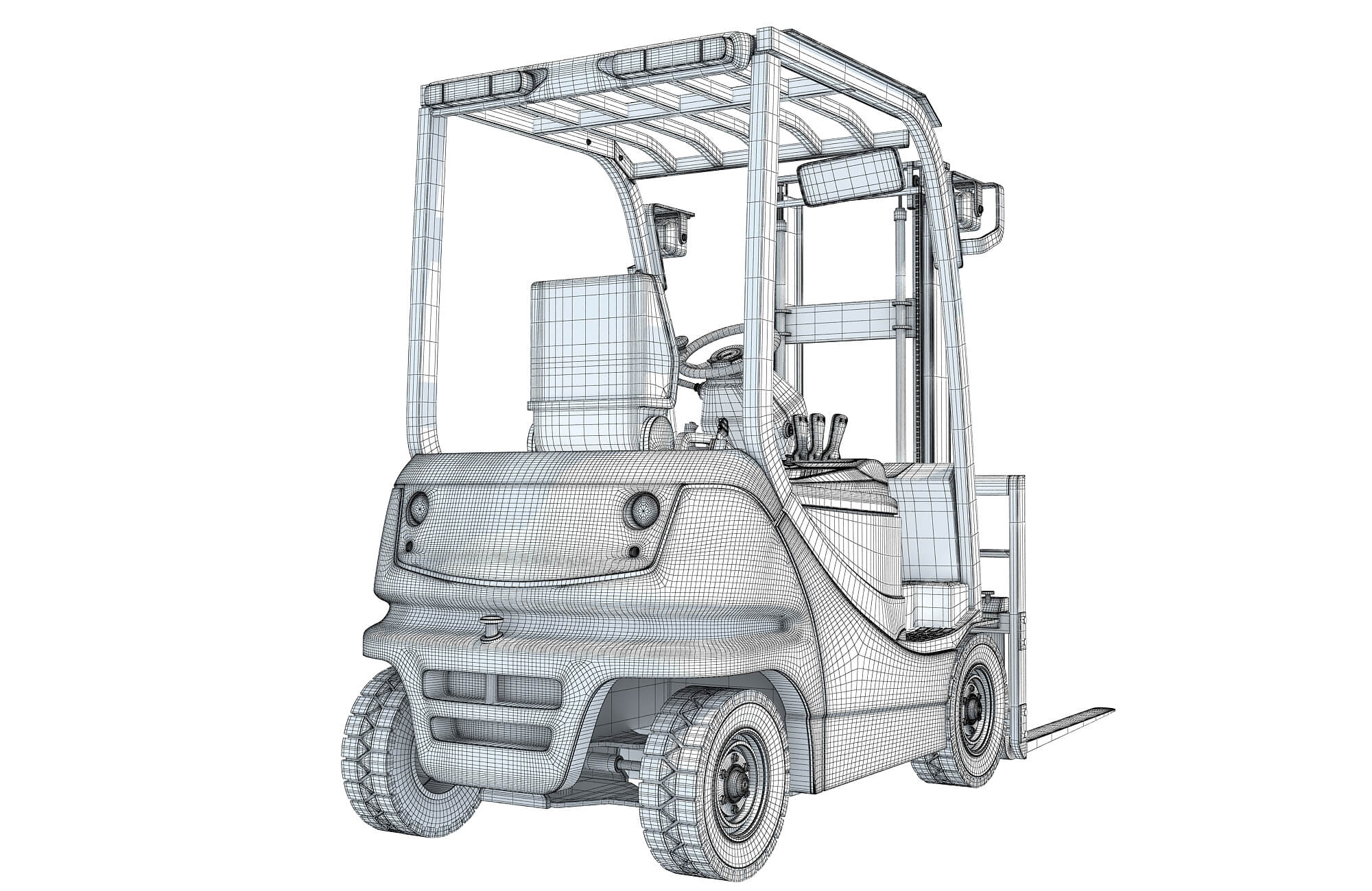 Electric Forklift - 3D Model by 3D Horse