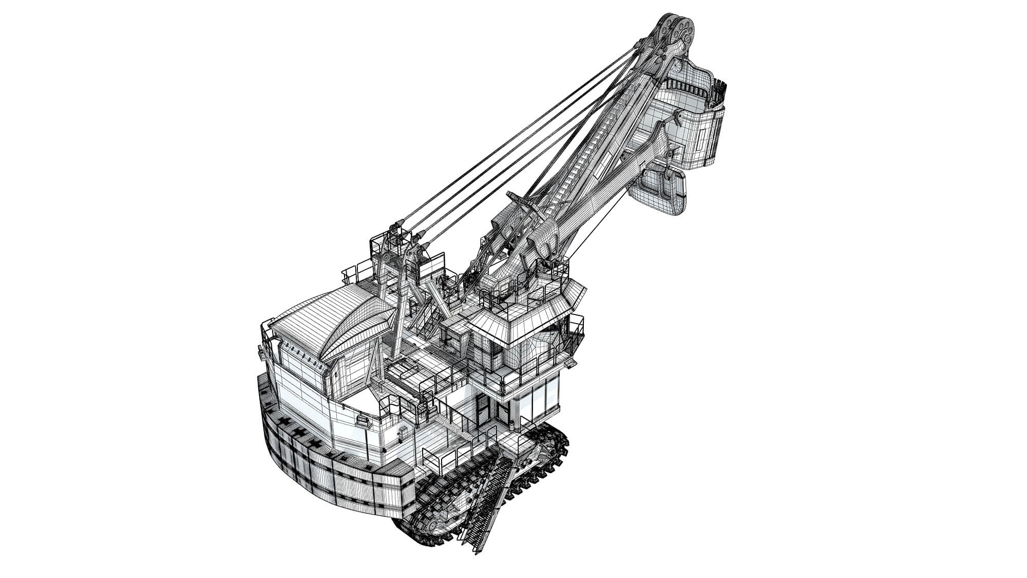 Electric Mining Rope Shovel - 3D Model by 3D Horse