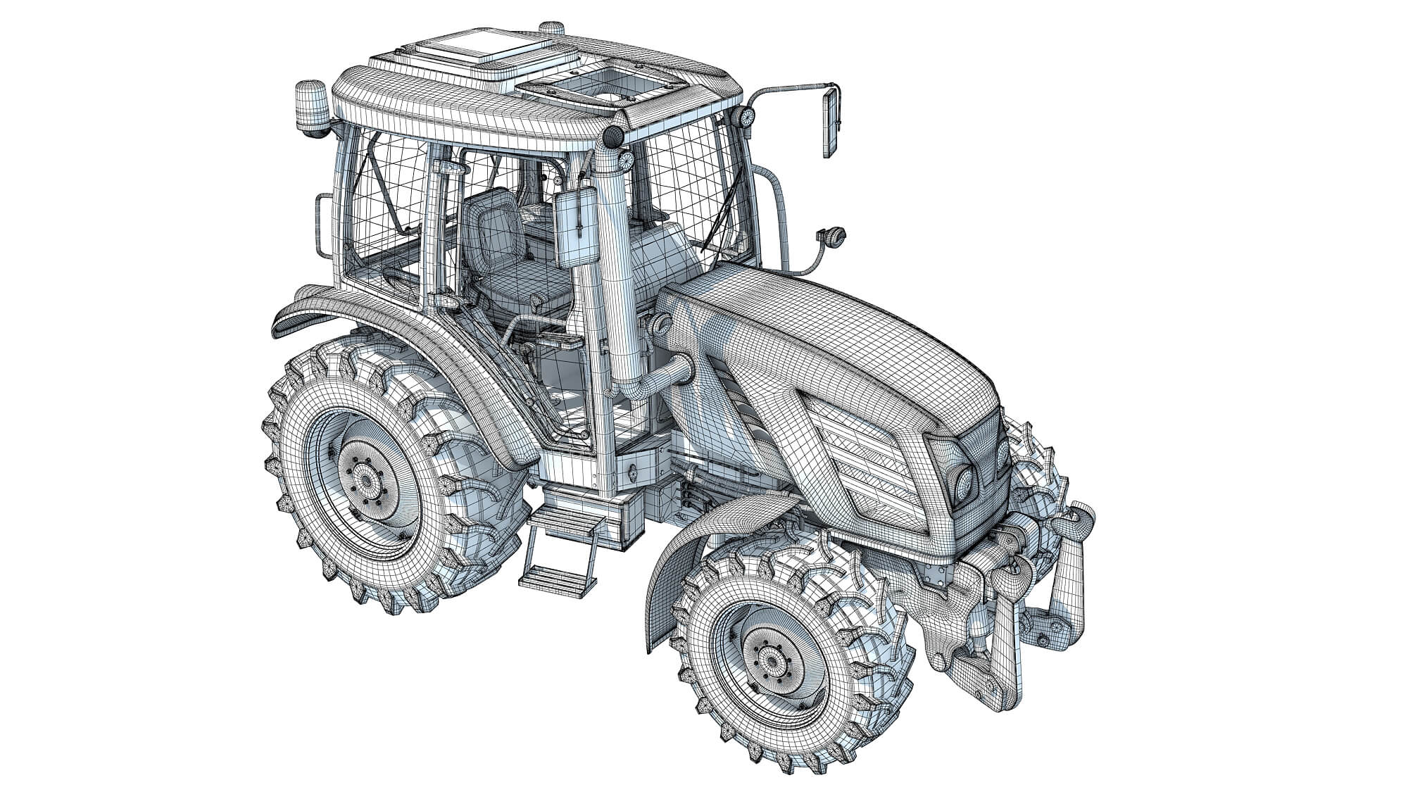 Farm Tractor - 3D Model by 3D Horse