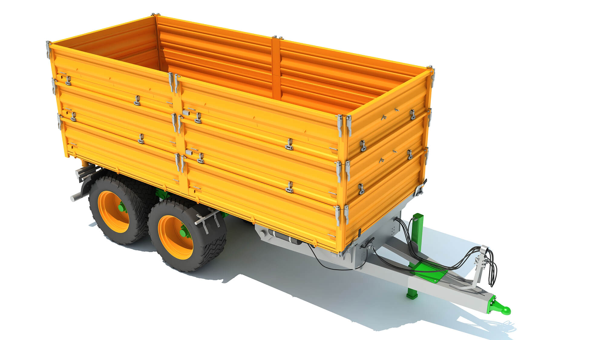 Farm Tractor Trailer - 3D Model by 3D Horse