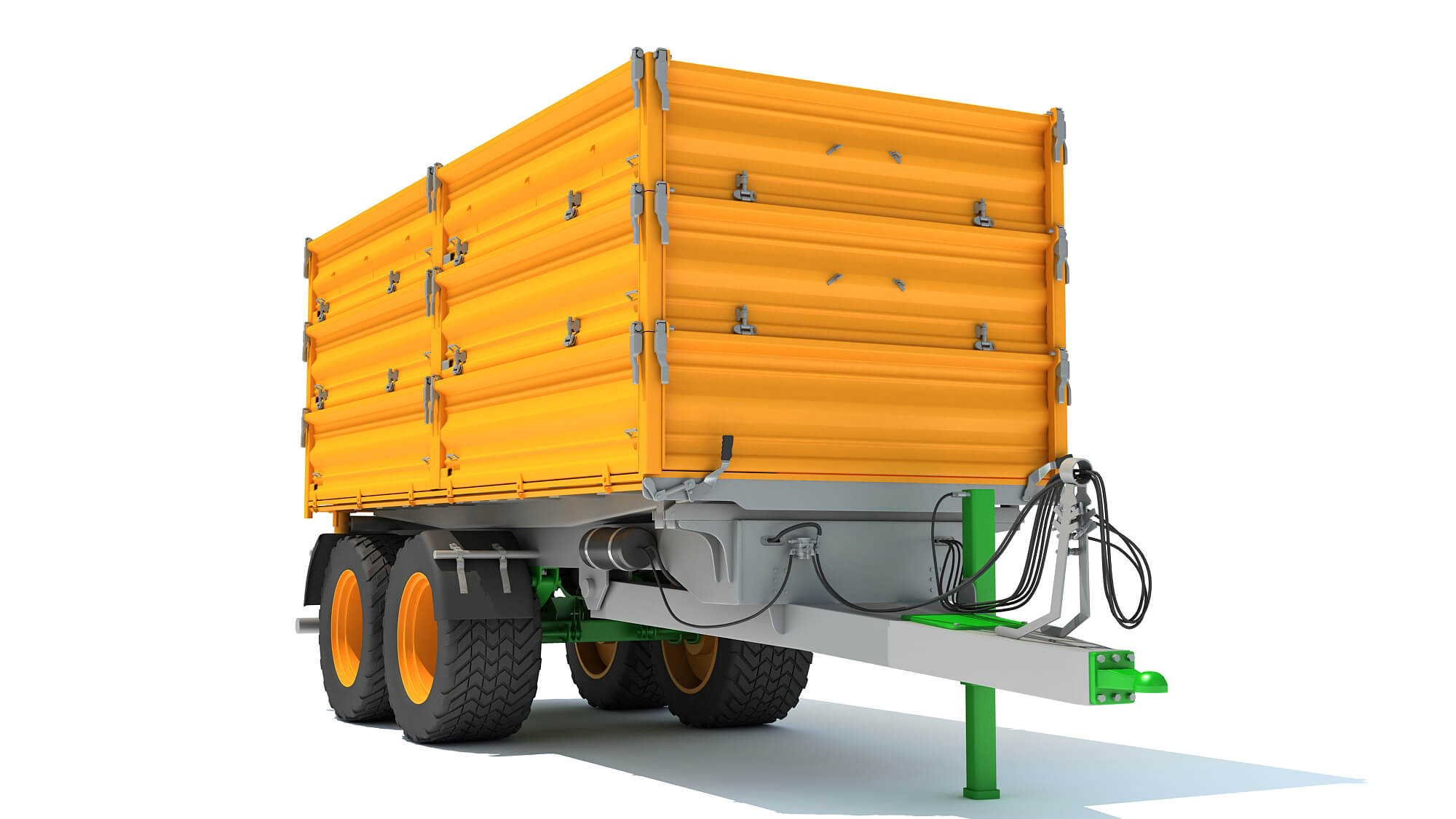 Farm Tractor Trailer - 3D Model by 3D Horse