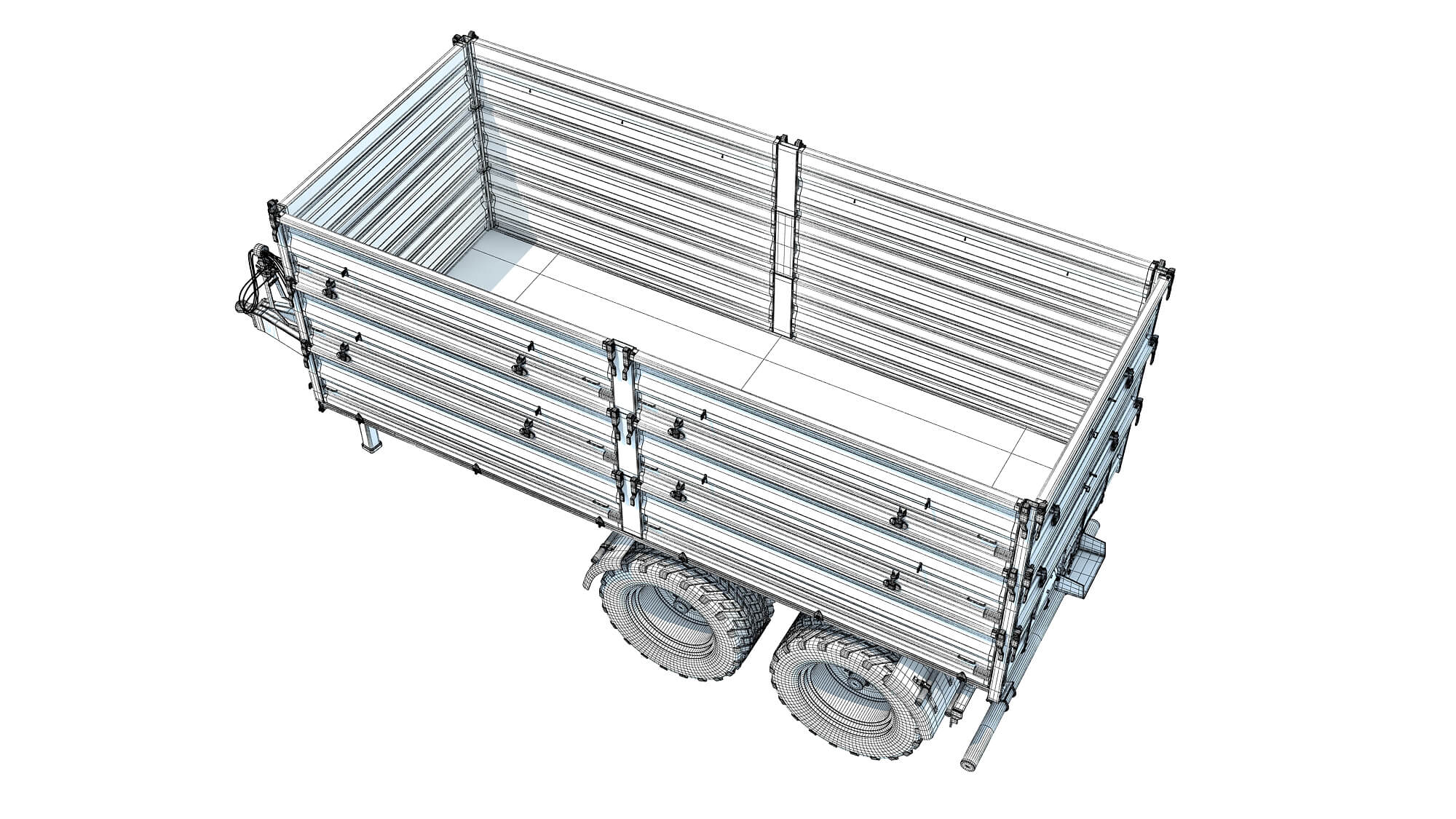 Farm Tractor Trailer - 3D Model by 3D Horse