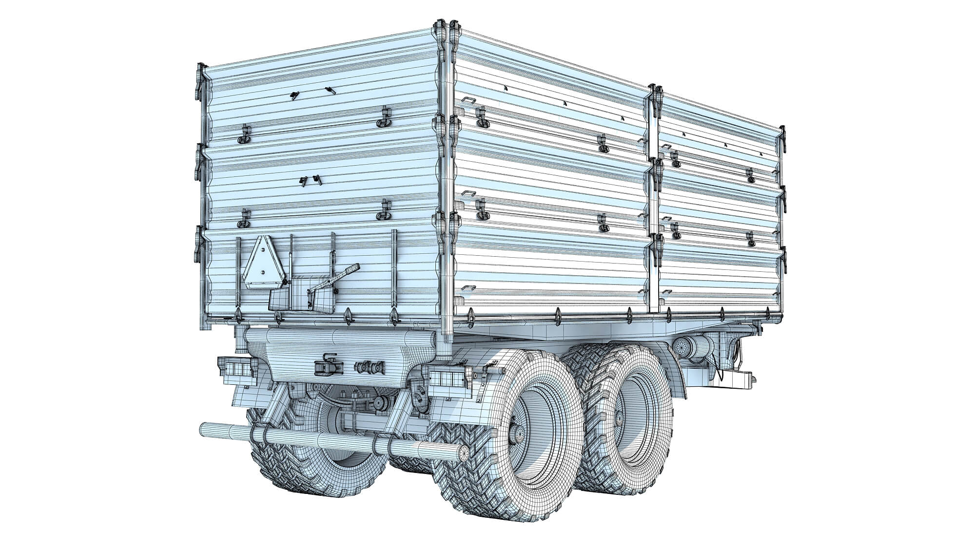 Farm Tractor Trailer - 3D Model by 3D Horse
