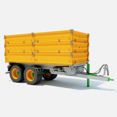 Farm Tractor Trailer - 3D Model by 3D Horse