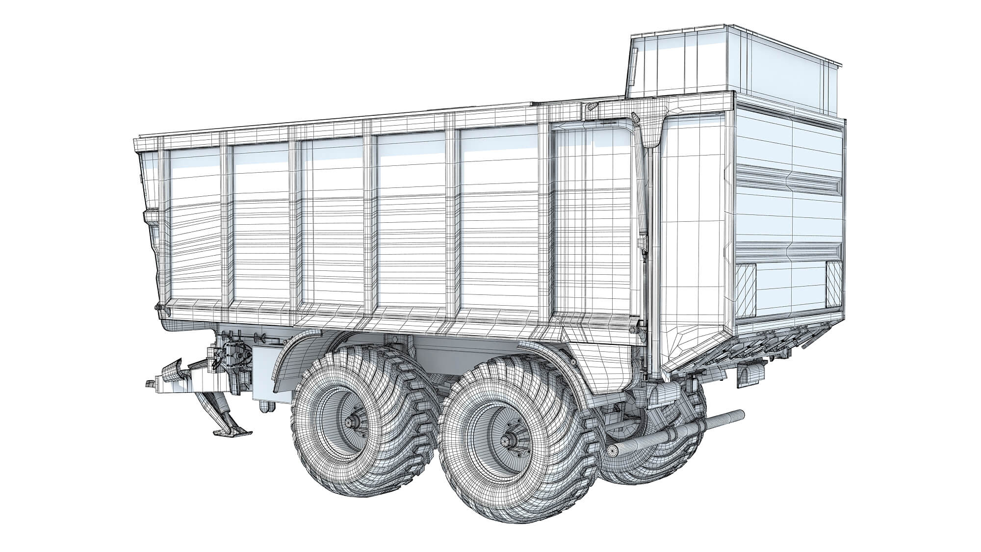 Farm Tractor Trailer - 3D Model by 3D Horse
