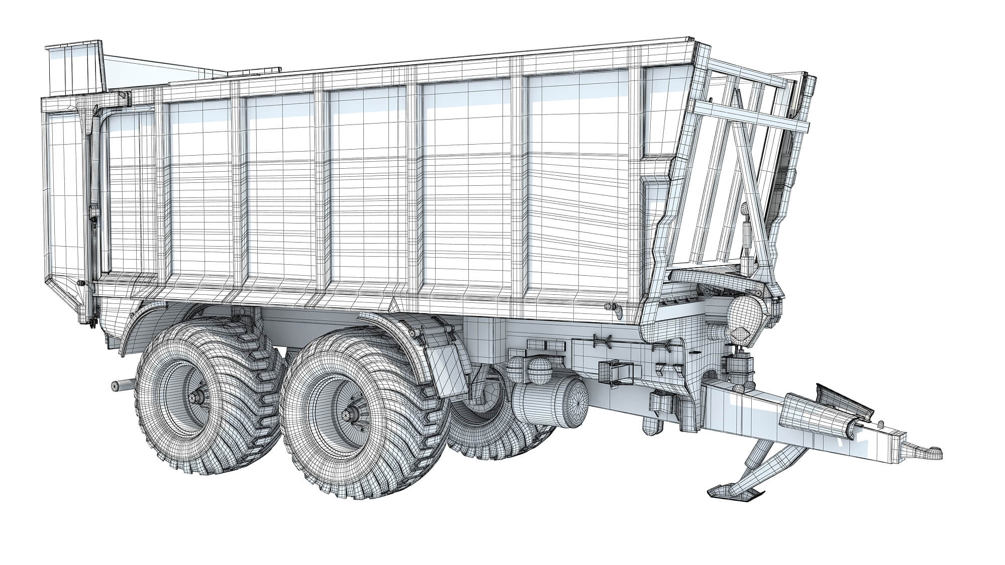 Farm Tractor Trailer - 3D Model by 3D Horse