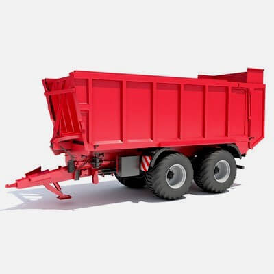 Farm Tractor Trailer - 3D Model by 3D Horse