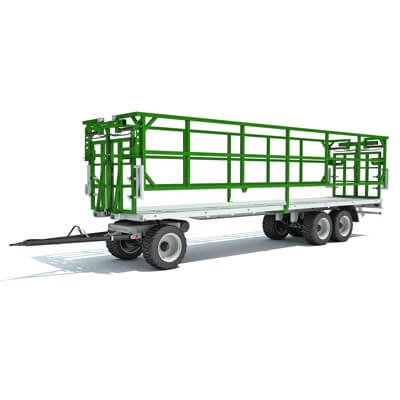 Farm Tractor Trailer - 3D Model by 3D Horse