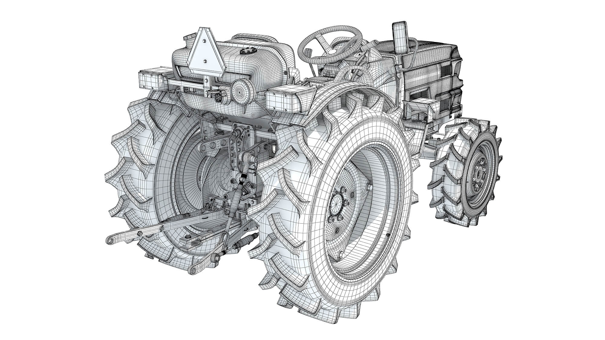 Farm Tractor - 3D Model by 3D Horse