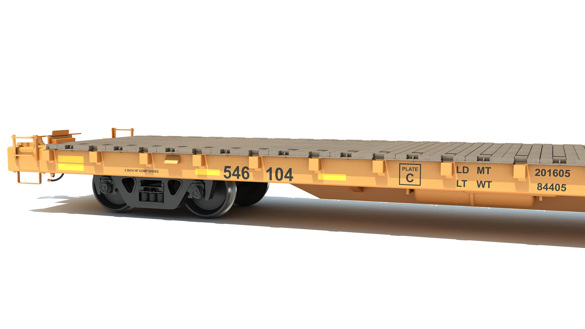Flat Railroad Car - 3D Model by 3D Horse