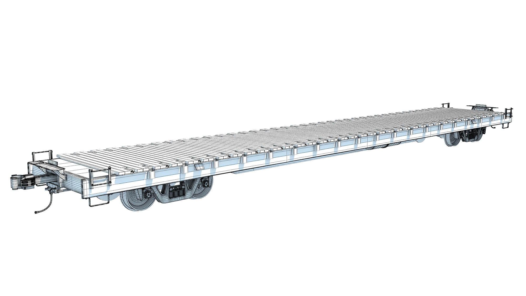 Flat Railroad Car - 3D Model by 3D Horse