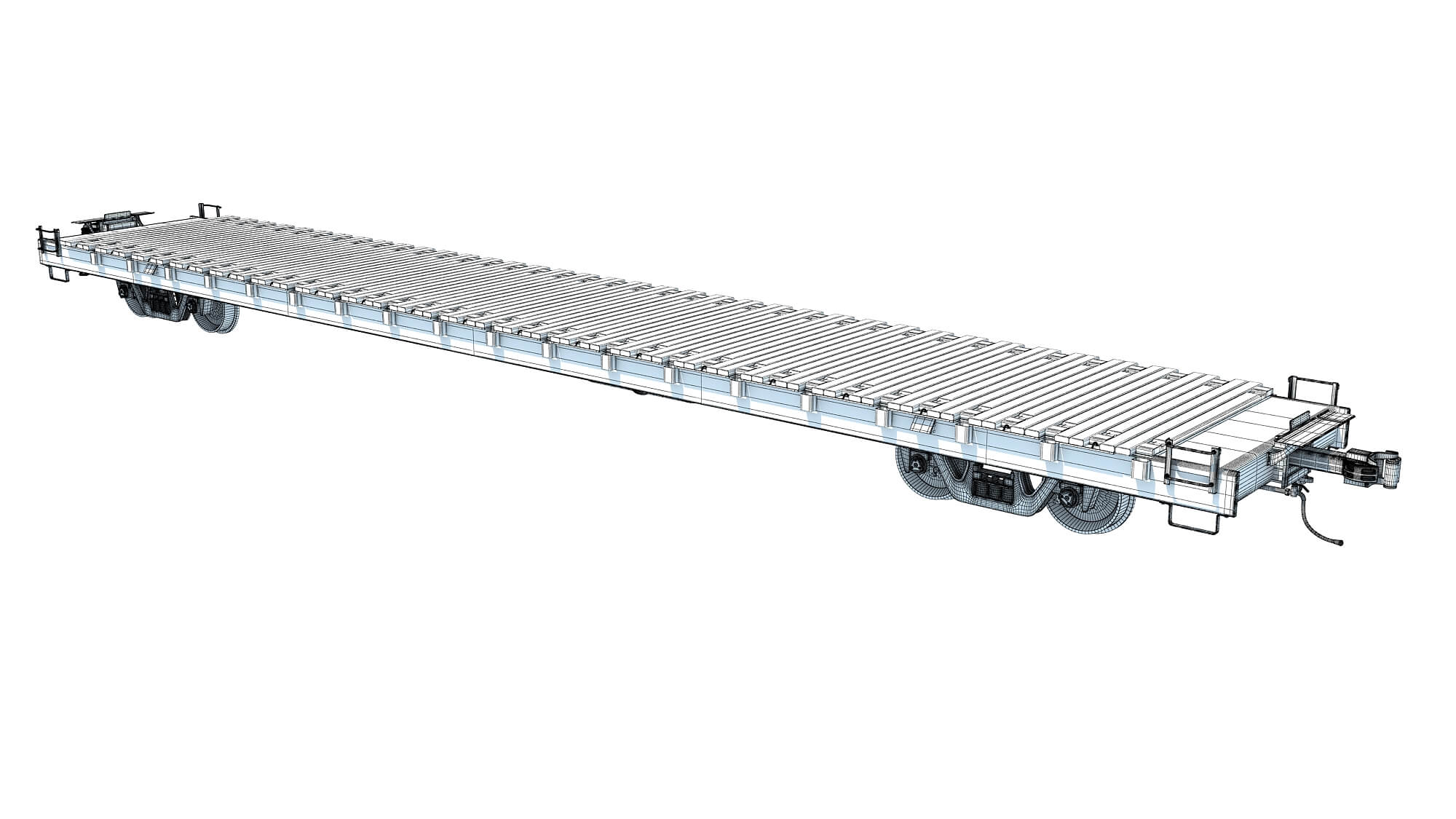 Flat Railroad Car - 3D Model by 3D Horse