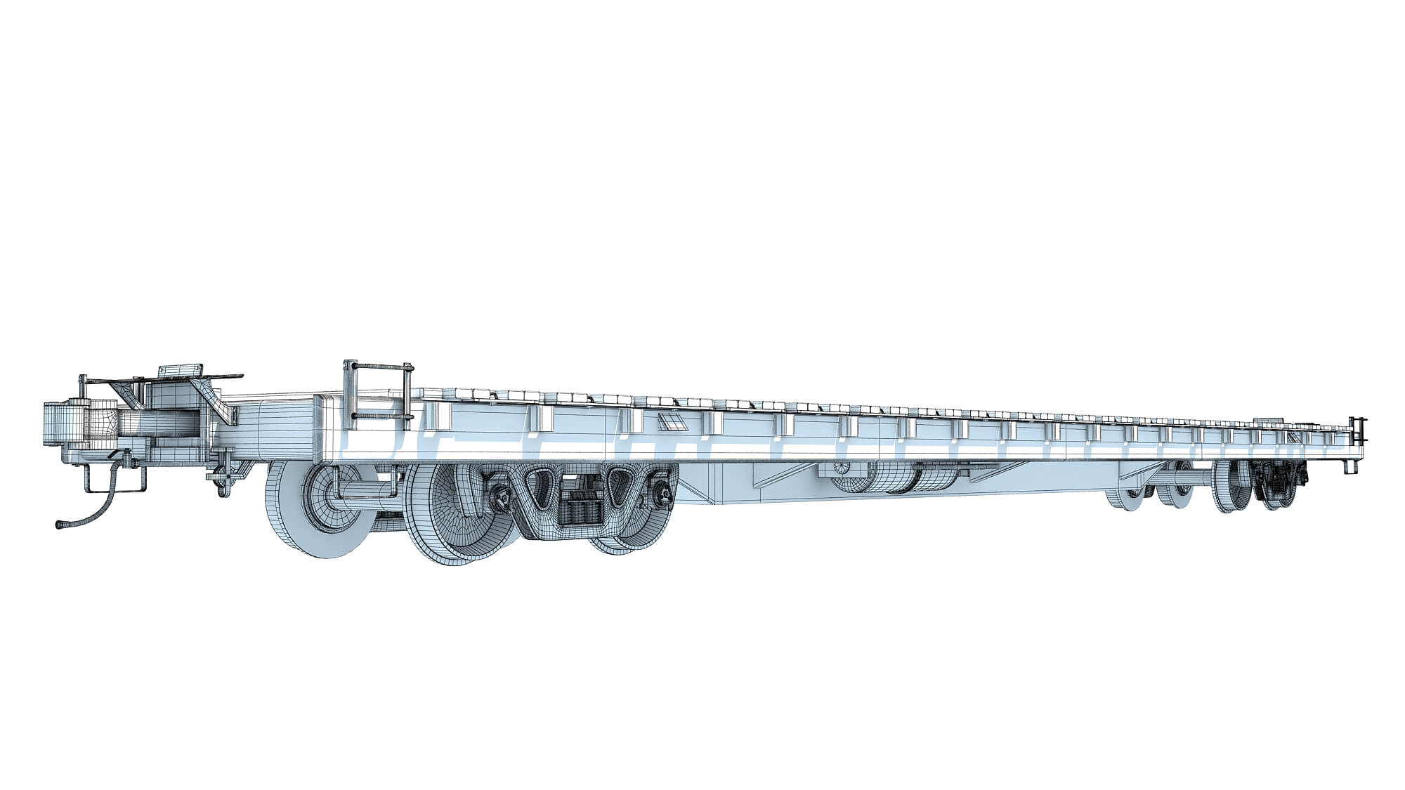 Flat Railroad Car - 3D Model by 3D Horse