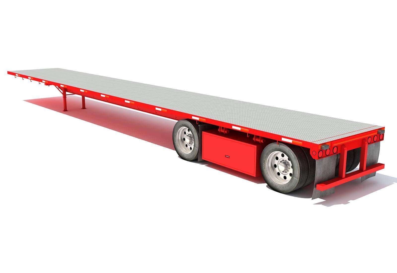 Flatbed Trailer - 3D Model by 3D Horse