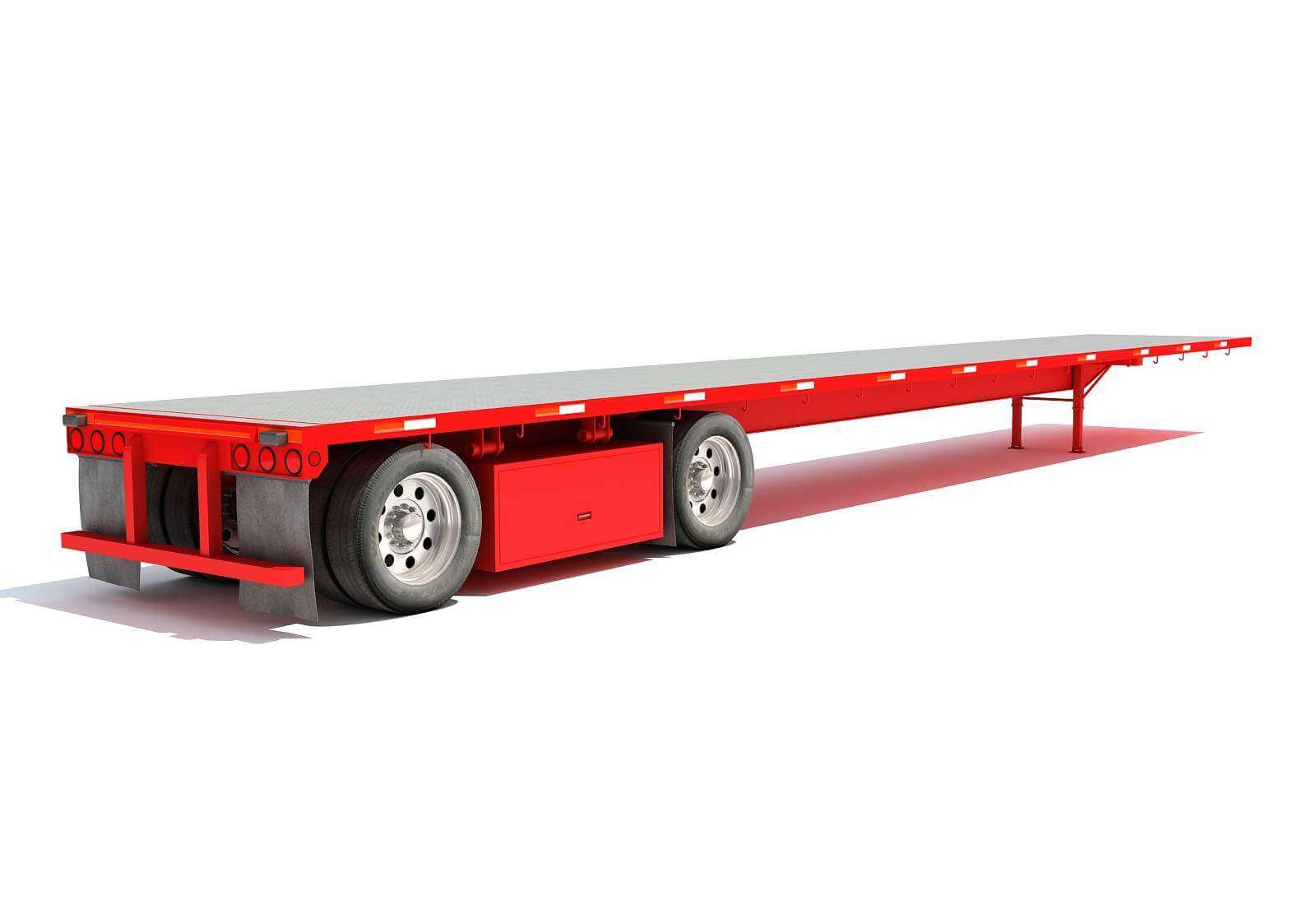 Flatbed Trailer - 3D Model by 3D Horse