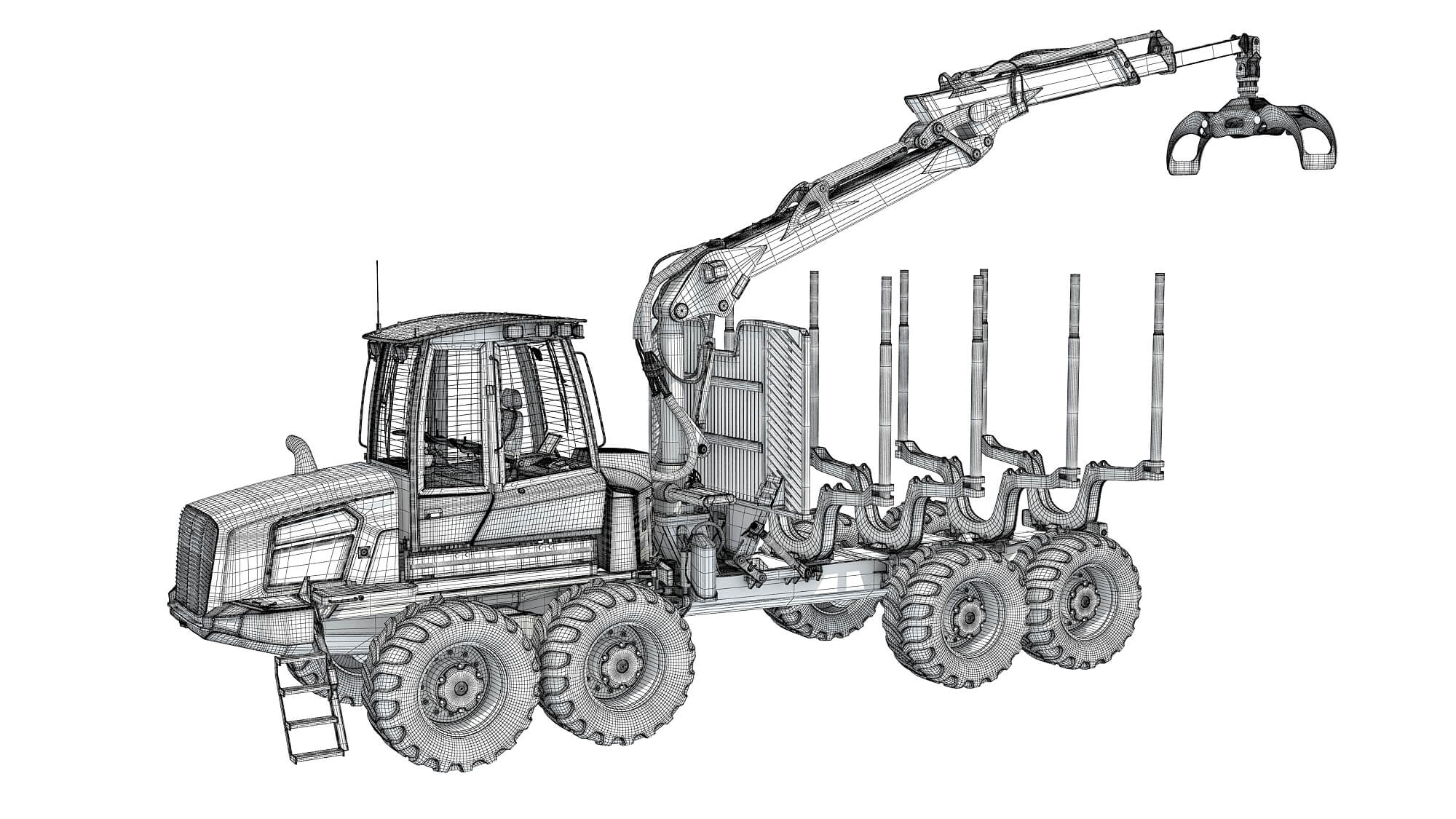 Forestry Forwarder - 3D Model by 3D Horse