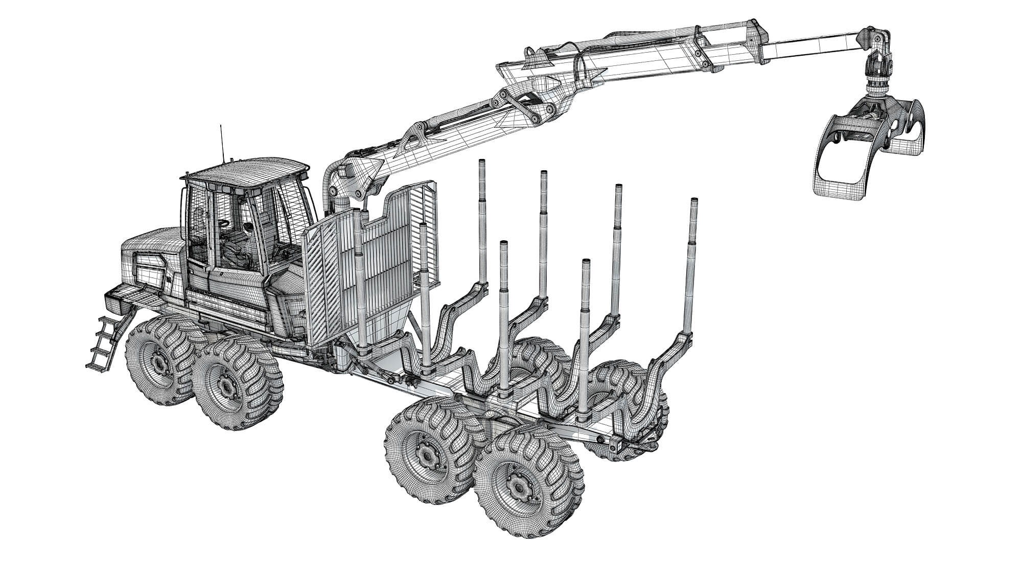 Forestry Forwarder - 3D Model by 3D Horse