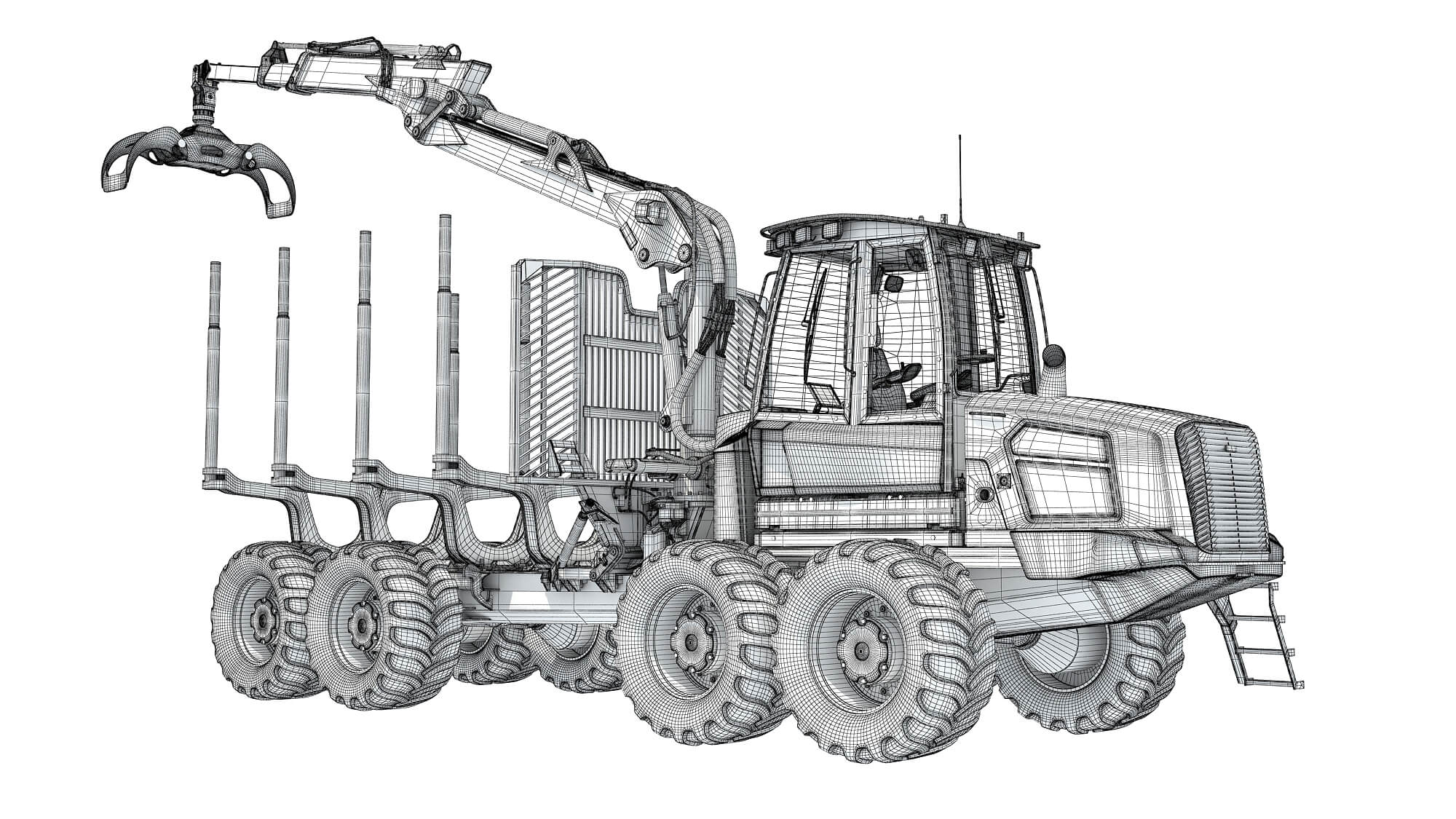 Forestry Forwarder - 3D Model by 3D Horse