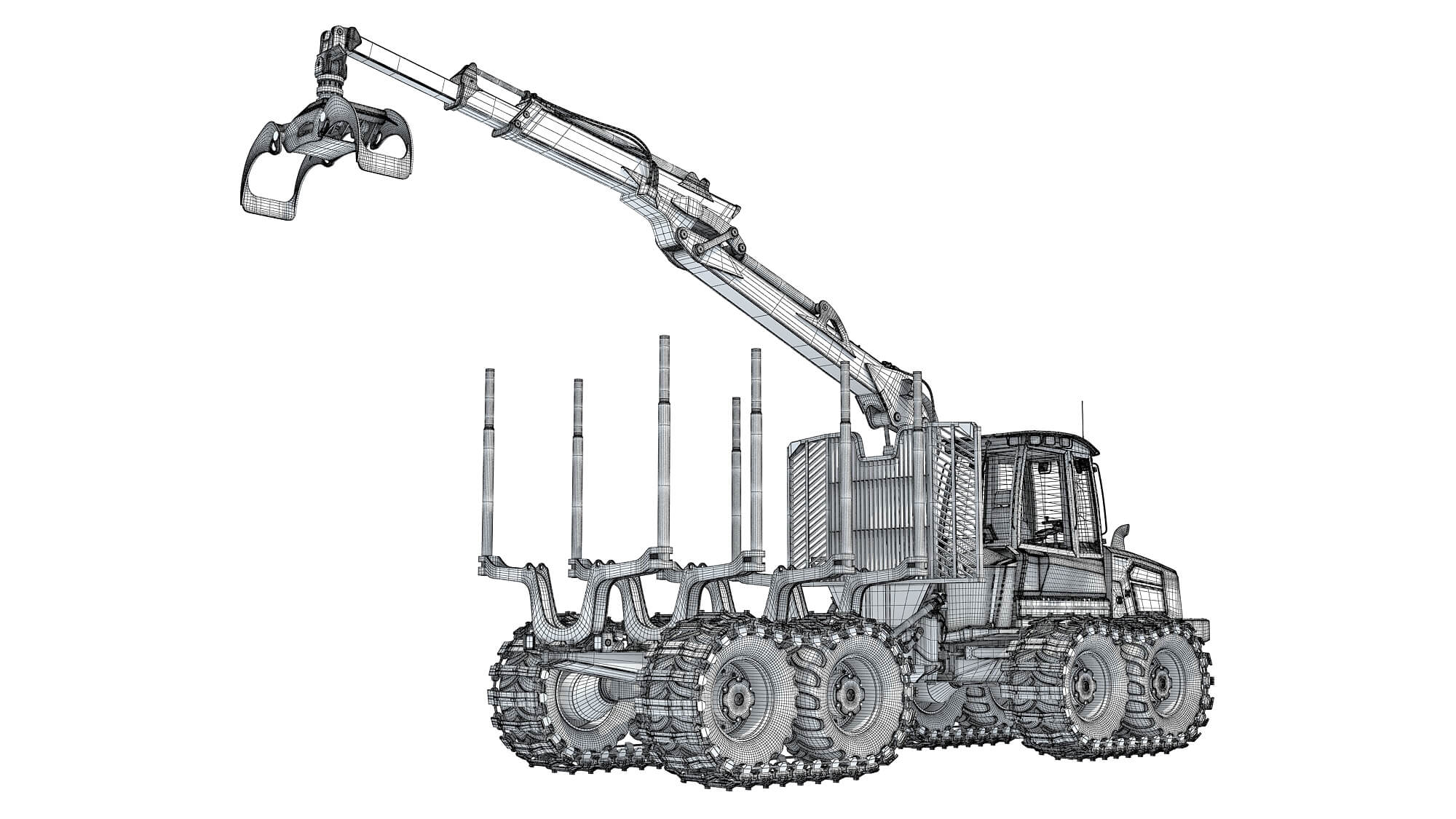 Forestry Forwarder - 3D Model by 3D Horse