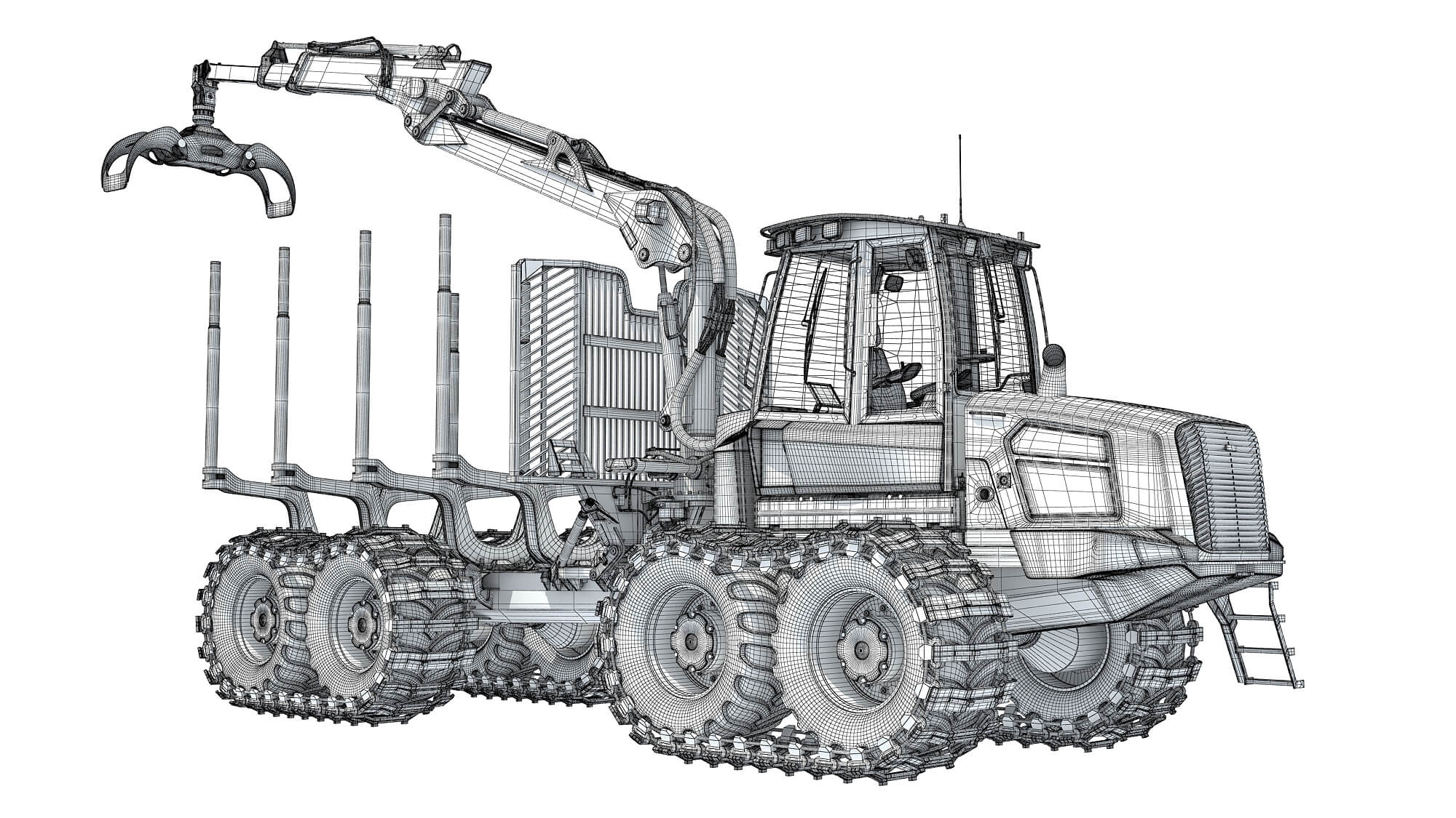 Forestry Forwarder - 3D Model by 3D Horse