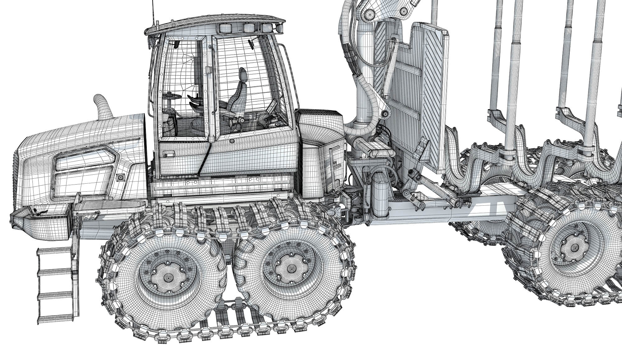 Forestry Forwarder - 3D Model by 3D Horse