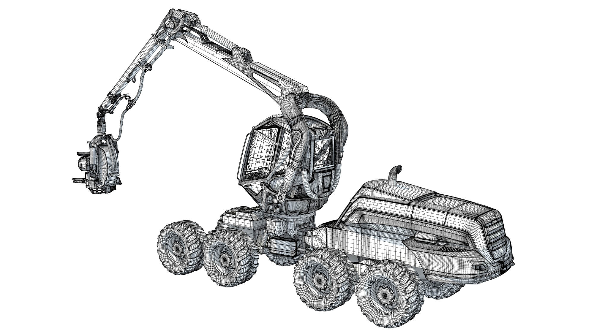 Forestry Harvester - 3D Model by 3D Horse