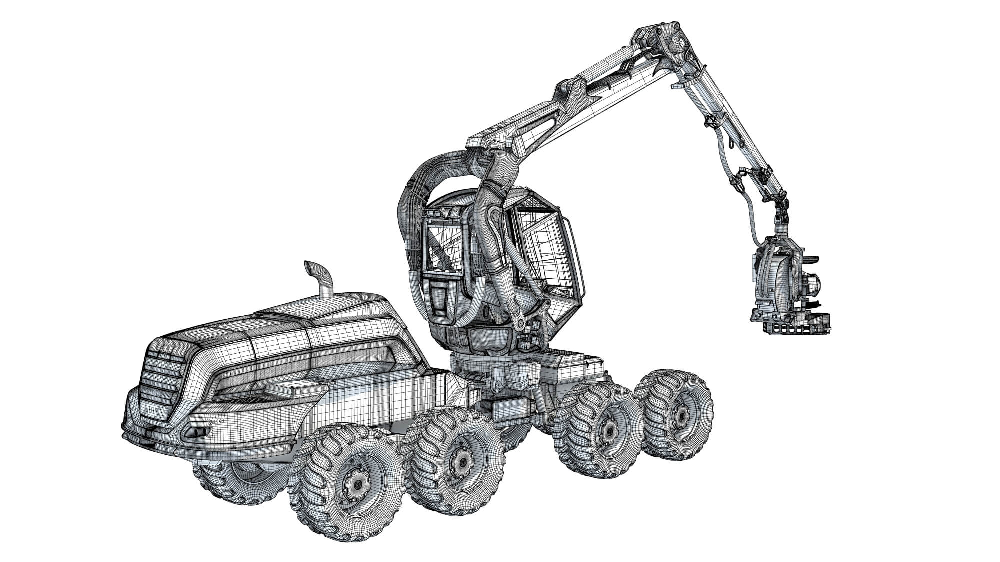Forestry Harvester - 3D Model by 3D Horse