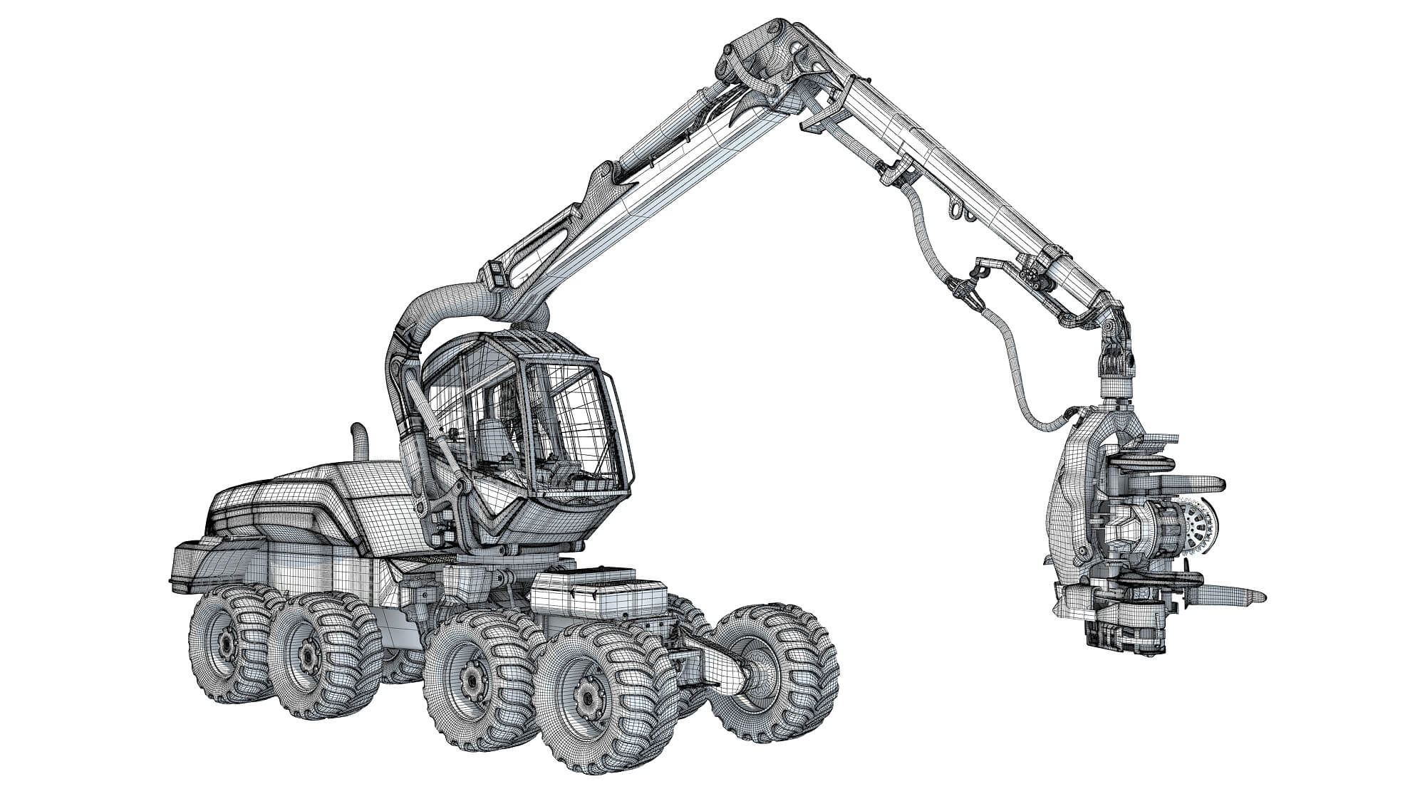 Forestry Harvester - 3D Model by 3D Horse