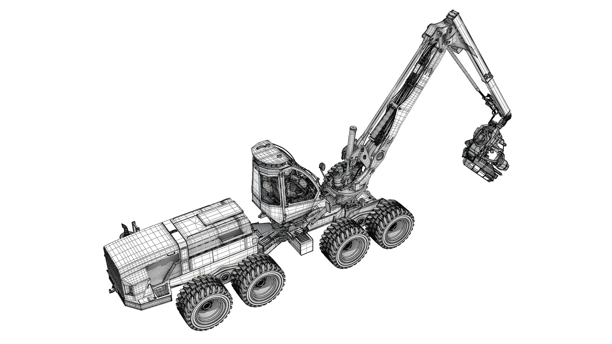 Forestry Harvester - 3D Model by 3D Horse
