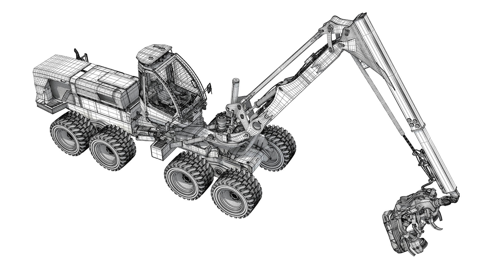 Forestry Harvester - 3D Model by 3D Horse