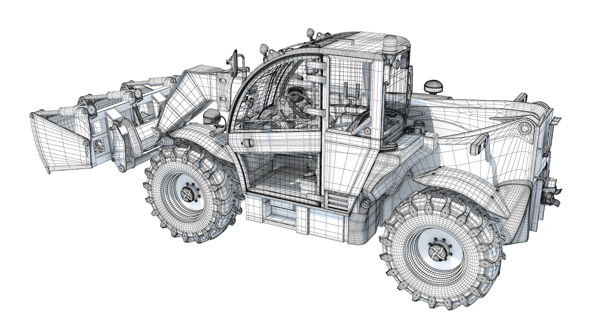 Forklift Bucket Telehandler - 3D Model by 3D Horse