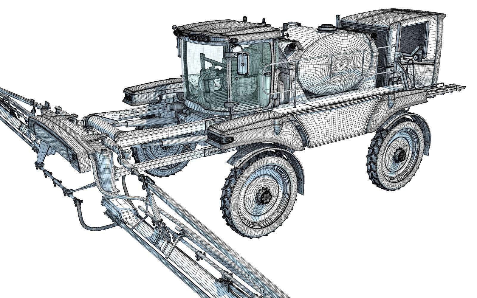 Front Boom Sprayer - 3D Model by 3D Horse