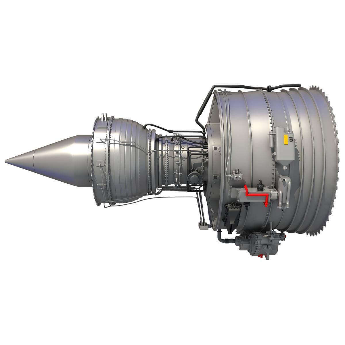 Full and Cutaway Turbofan Engine - 3D Model by 3D Horse