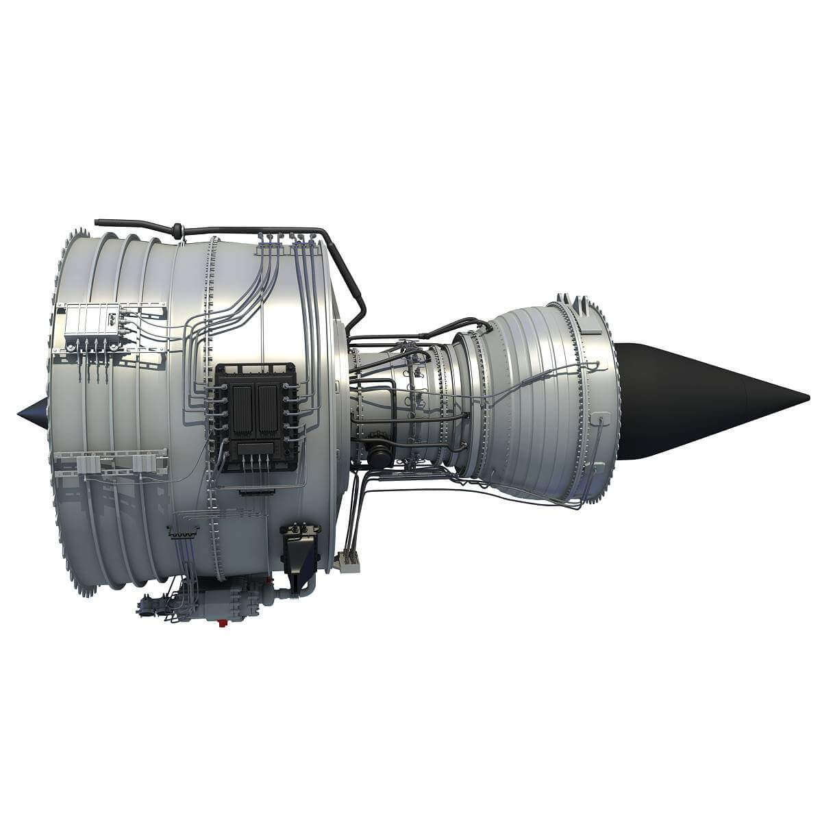 Full and Cutaway Turbofan Engine - 3D Model by 3D Horse