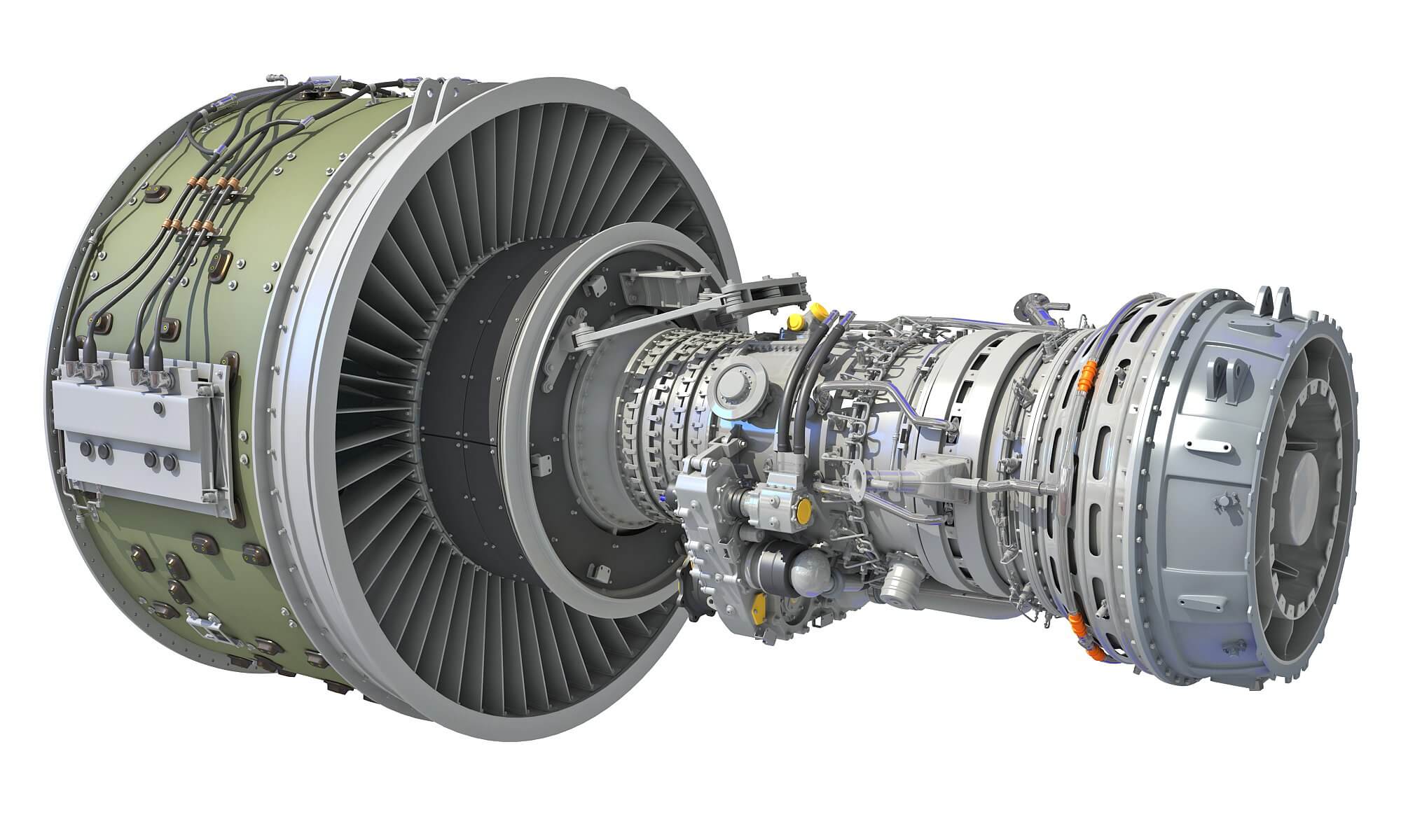 Full and Cutaway Turbofan Engine - 3D Model by 3D Horse