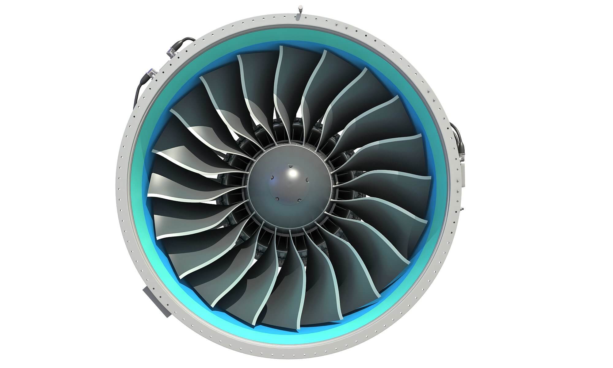 Full and Cutaway Turbofan Engine - 3D Model by 3D Horse