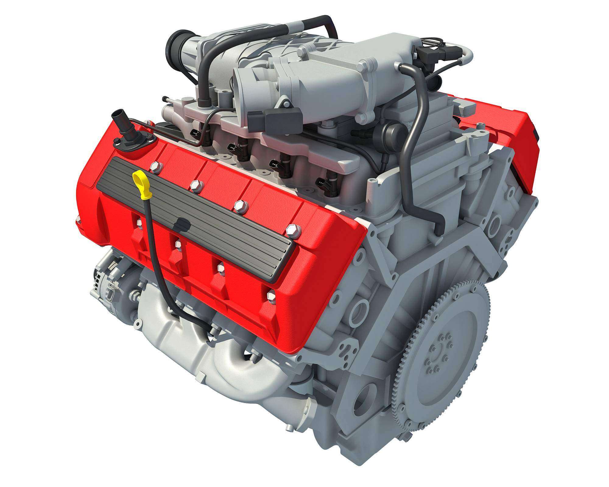 Full and Cutaway V8 Engine - 3D Model by 3D Horse