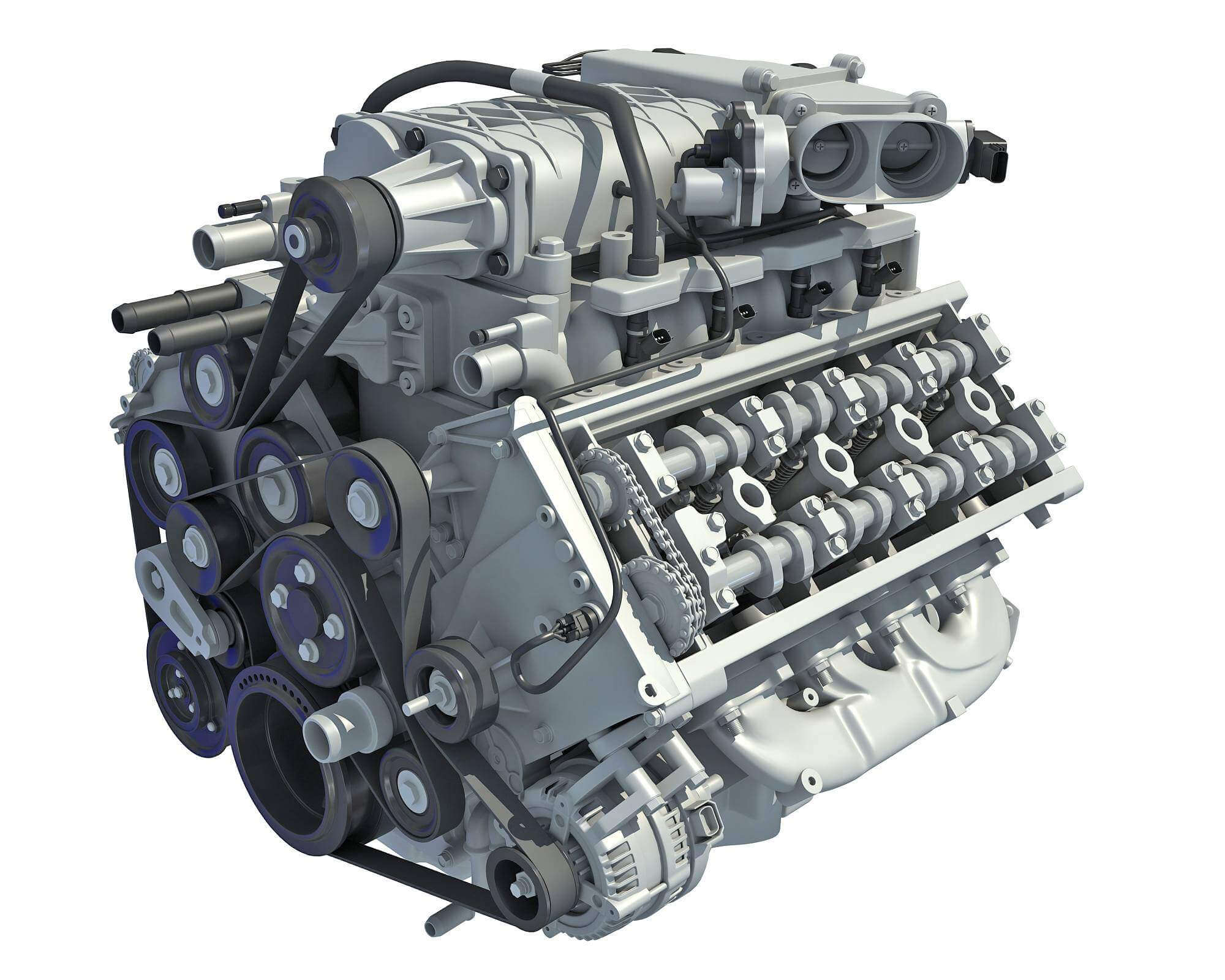 Full and Cutaway V8 Engine - 3D Model by 3D Horse