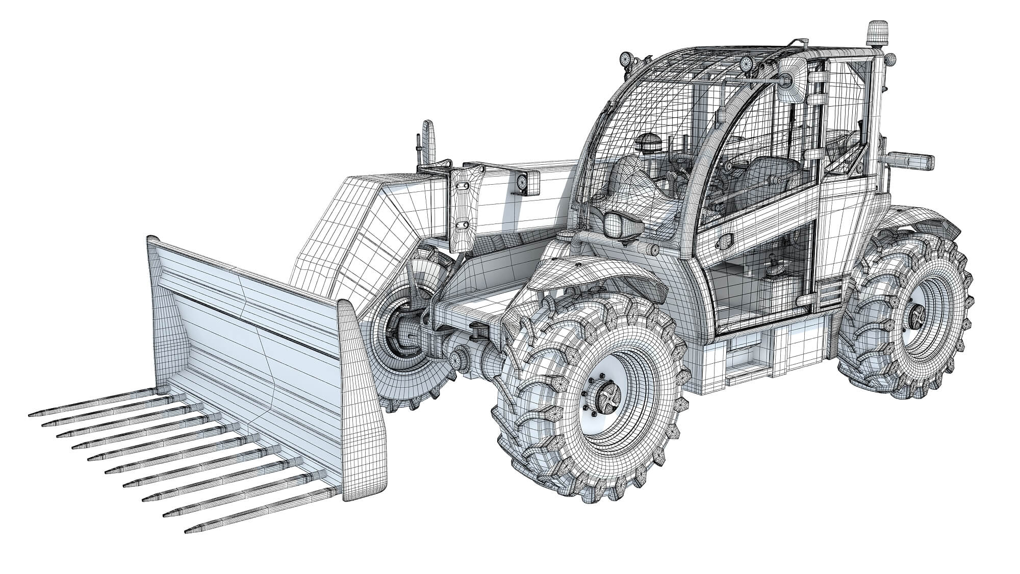 Grab Bucket Telehandler - 3D Model by 3D Horse