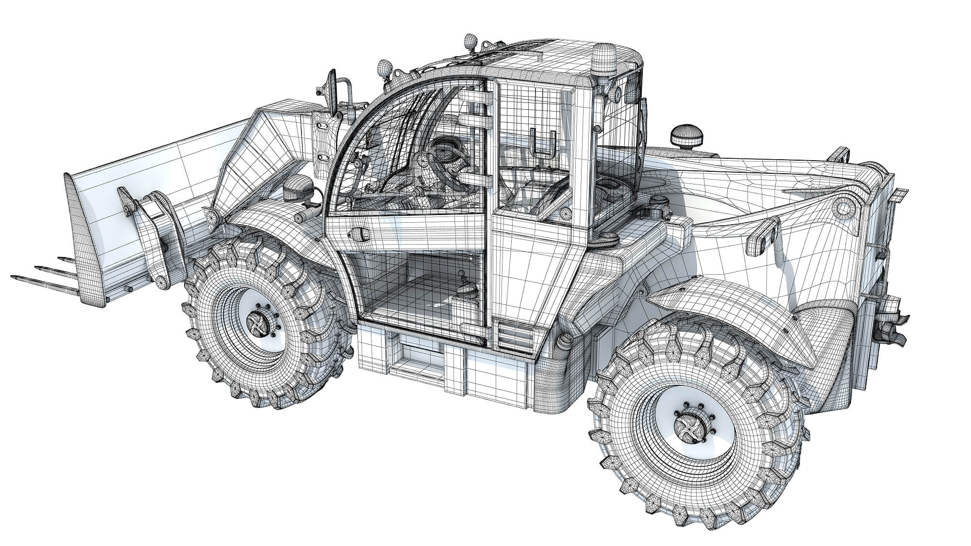 Grab Bucket Telehandler - 3D Model by 3D Horse