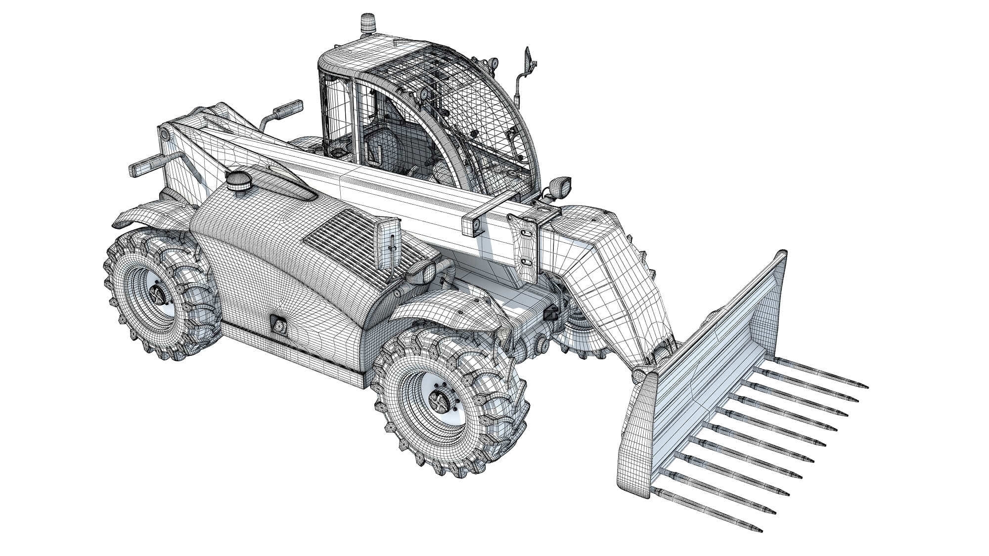Grab Bucket Telehandler - 3D Model by 3D Horse