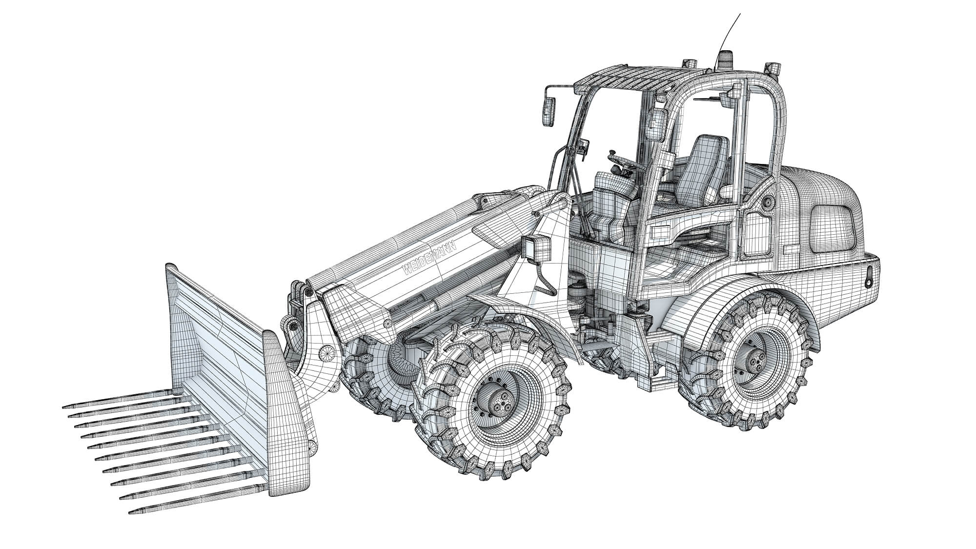 Grab Bucket Telehandler - 3D Model by 3D Horse